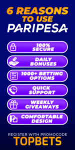 Paripesa Kenya Login, Registration and Bonus information